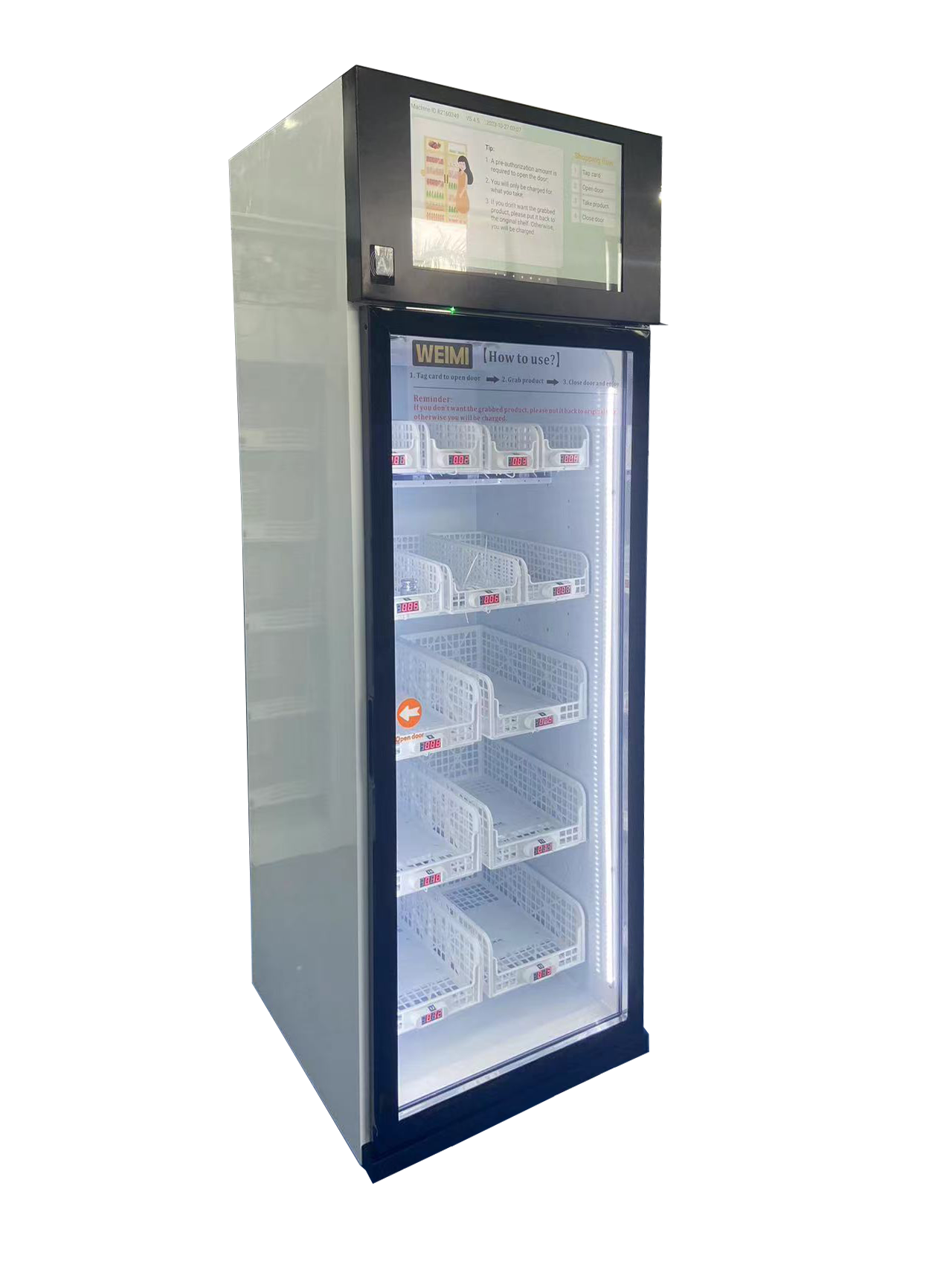 fast shopping grab n go vending machine smart fridge snack